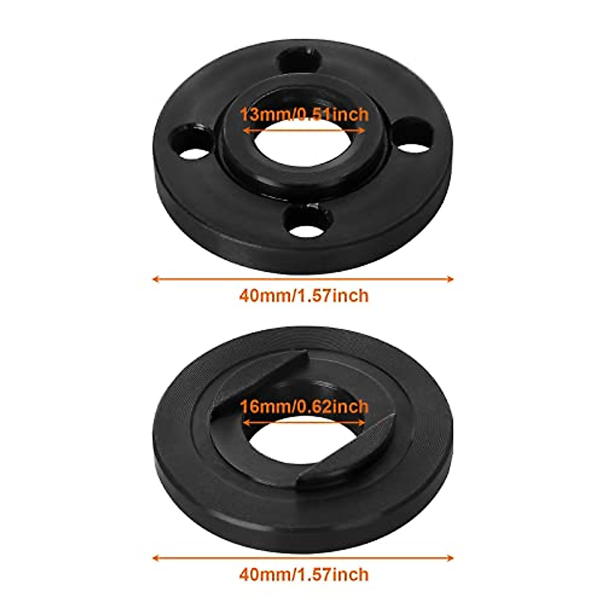 DIRBUY 12 pcs Angle Grinder Flange Nuts 5/8"-11, Suit for All 4-1/2" with 2 pcs Spanner, Angle Grinder Flange Replacement for Makita, Ryobi, Dewalt, Milwaukee, Craftsman