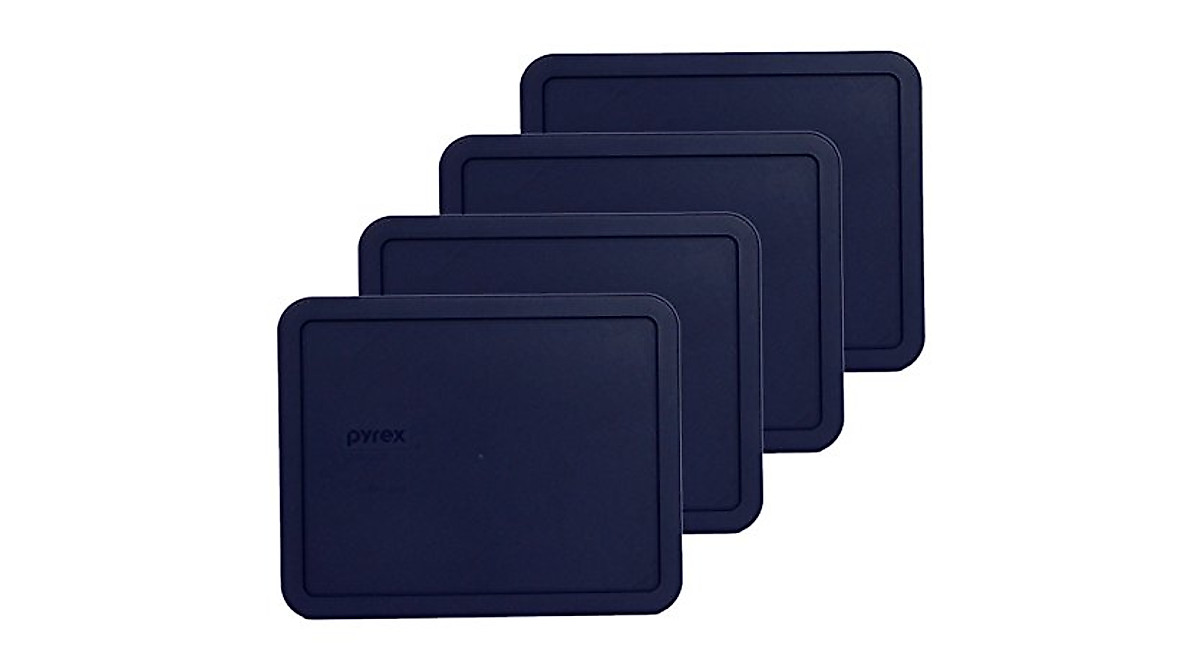 Pyrex 11-Cup Blue Replacement Food Storage Lids - 4 Pack