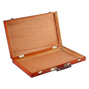 Wakauto Artist Storage Box Wood Artist Tool Brush Storage Box Holder Case Organizer for Pastels Pencils Pens Markers Brushes Jewelry Makeup DIY Crafts