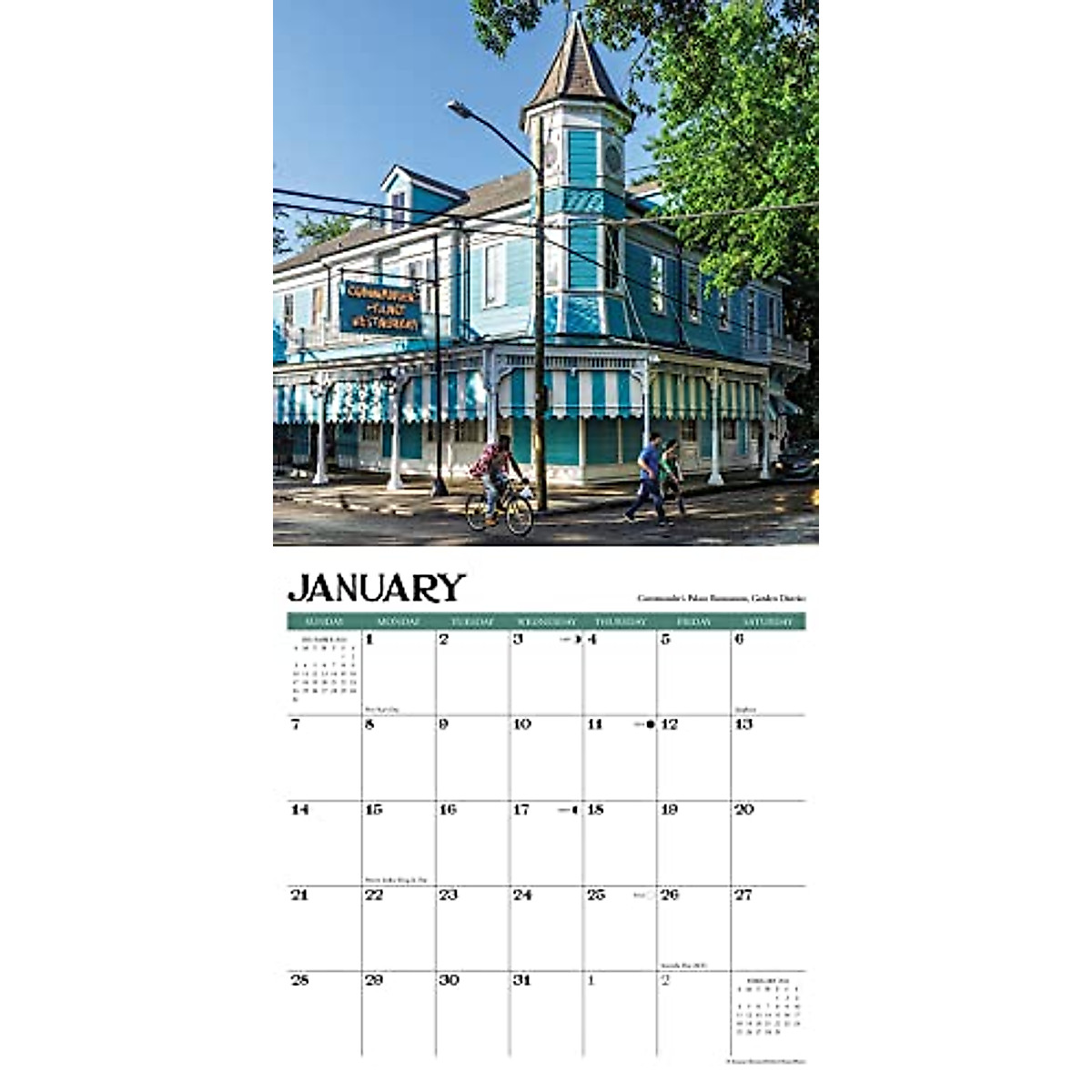 Willow Creek Press New Orleans Monthly 2024 Wall Calendar (12" x 12")