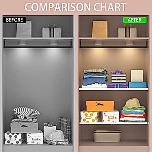 GNEOUS Greal Adjustable Closet Shelves Heavy Duty Wardrobe Organizer Expandable Storage Shelves Rack Closet Dividers Separators for Kitchen Bathroom Bedroom Garage, 19.67" Width Max