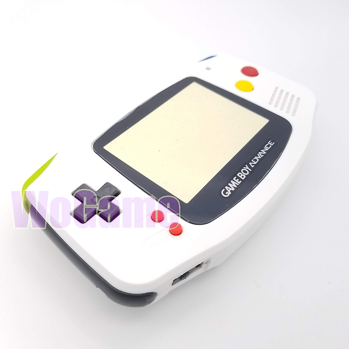 Full Housing Case Cover Housing Shell Replacement for Game boy Advance GBA Shell Case with Buttons Kit (White with Colorful Buttons)