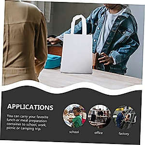 SWOOMEY 5pcs Insulation Bags Grocery Shopping Bags Disposable Cooler Sealer Bags Hot Cold Bag Cake Delivery Bags Grocery Carrier Bags Non-woven Fabric White Small Cooler Bag