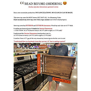 J Thomas Home Alder Wood Stove Top Cover. Engraved Noodle board. Personalized Gift for Wedding, Father's Day, Birthday, Anniversary. Electric Gas Stove Top Cover.