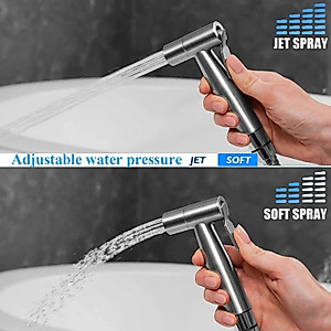 Bidet Sprayer for Toilet,Handheld Bidet Spraye,Cloth Diaper Sprayer Water Kit,Bathroom Hand Held Bidet Shower for Self Cleaning,Stainless Steel and Easy to Install