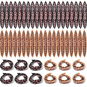 Bememo 40 Pieces Hair Rollers DIY Hair Styling Rollers Tools Soft Sleep Foam Pillow Hair Curler Rollers Sponge (Black, Brown,Dot)