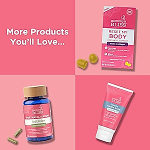 Mommy's Bliss Lift My Mood Postnatal Support Ashwagandha, May Reduce Stress & Support a Balanced Healthy Mood, Vegan, Delicious Rasberry Flavor, 60 Gummies (30 Servings)