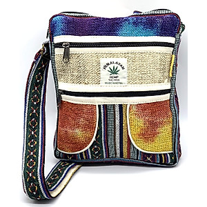 Tie Dye Himalaya Hemp Hobo Tablet crossbody bag Hippie Bag Festival Bag Travel Bag 100% Himalaya Hemp|100 VEGAN| FAIR TRADE | Handmade with Love.