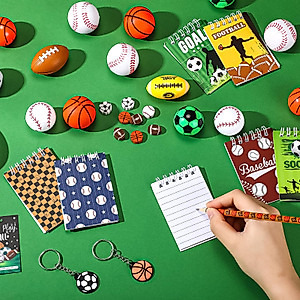 Colarr 195 Pcs Multi Balls Birthday Gifts Party Favors Gift Cups Pencils Mini Book Keychains Wristbands Stickers Thank You Cards Eraser Sharpener Mini Ball for ball Football Soccer Party