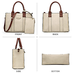 Dasein Purses Handbags for Women Tote Wallet Set Top Handle Satchel Shoulder Hobo Bag 3pcs