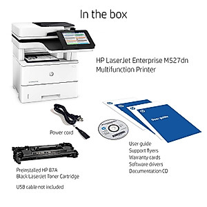 HP LaserJet Enterprise M527dn Multifunction Laser Printer with Built in Ethernet and Duplex Printing (Renewed)