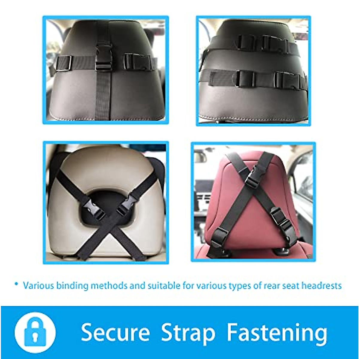 Moyu Home Baby Car Mirror, Infant Rear Facing Car Seat Mirror with Light,Child Shatterproof Observation Mirror,Crystal Clear View with 360° Pivot, Black