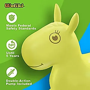 WALIKI Hopping Horse Hopper | Johnny The Bouncy Horse | Jumping Horse for Toddlers (Yellow)