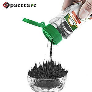 SPACECARE Magnetic Iron Powder Filings for Magnet Education and School Projects, 2 Storages Jar (12 Ounces X 2) with Shaker Lids, 2 Pack