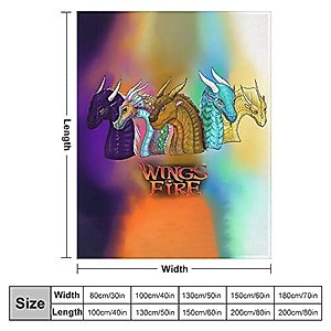 Blankets Fire_Dragon_Wings Throw Blanket for Couch Bed Sofa, Ultra-Soft Blankets Warm Bedding Blanket 40"x50"
