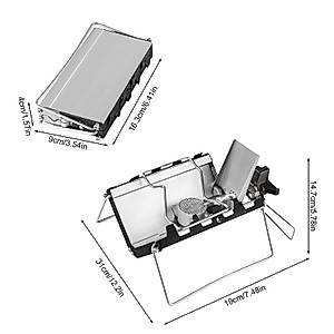 Portable Cassette Stove, Folding Camping Stove, Outdoor Camping Burner, Collapsible Camp Cooking Stove, 2600W Foldable Stainless Steel Camp Stove Camp Stove
