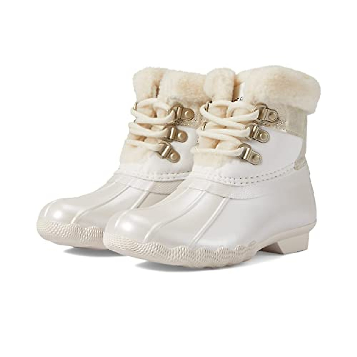 Sperry Core Alpine Saltwater Snow Boot, Ivory, 2 US Unisex Big Kid