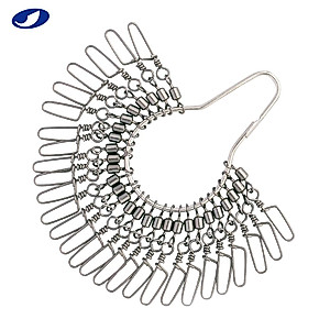 60/90/120/150 Pcs American Swivel with Coast Lock Snap Black Nickel Fishing Snaps Kit Hooked Cross Snaps Stainless Steel Sea Fishing Tackle Hook Lure Connector Fishing Swivel 7 Size (1/0, 150 pcs)