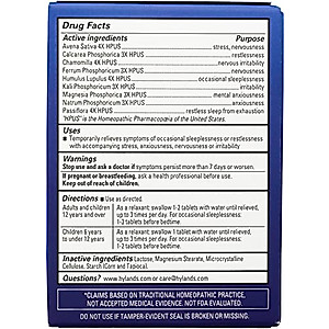 Hyland's Naturals Calms Forte Tablets, Natural Relief of Nervous Tension and Occasional Sleeplessness, 100 Count