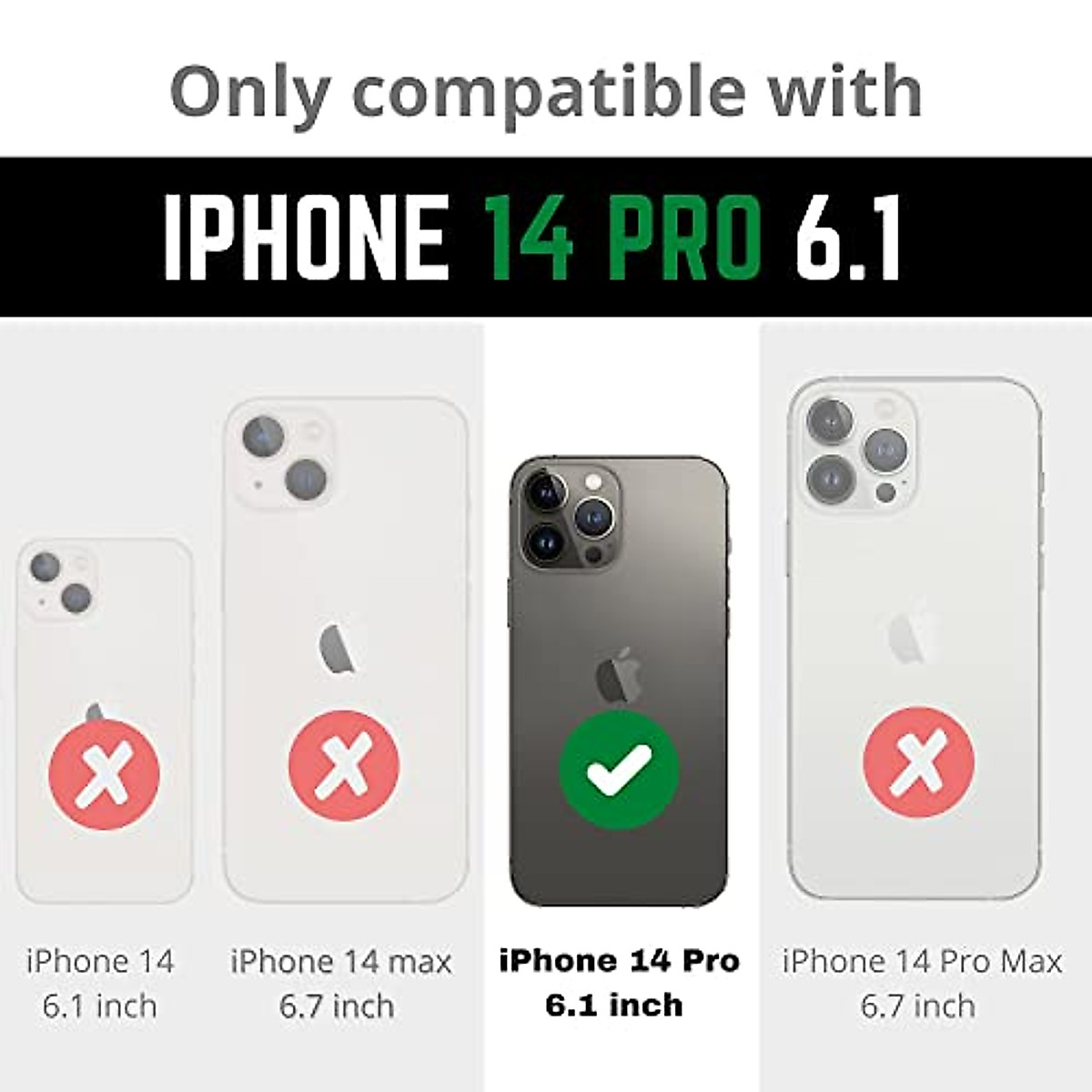 ArtsEvo Shockproof Clear Design for iPhone 14 Pro Case, Certified 6.6ft Drop Protection, Raised Edges Protect Camera and Screen,Pink