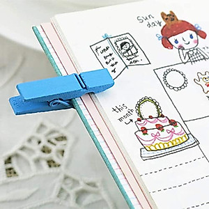 Colorful Wood Clothespins Color Wooden Clothes Pins Photo Paper Peg Pin Craft Clips 2.9",24pcs (Green) (Hot Pink)