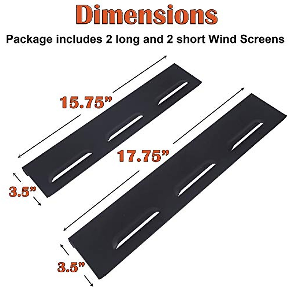 EasiBBQ 5015 Wind Screen for Blackstone 36" Griddle and Other Griddle, Wind Guard, Black