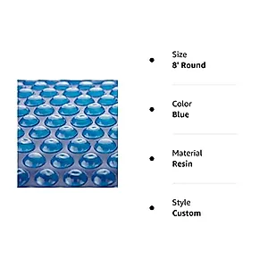Sun2Solar Blue 8-Foot Round Solar Cover | 1600 Series Style | Heat Retaining Blanket for In-Ground and Above-Ground Round Swimming Pools | Use Sun to Heat Pool Water | Bubble-Side Facing Down in Pool