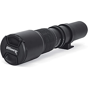 Ultimaxx 500mm (w/ 2X Converter 1000mm) Manual Preset Lens Kit for Canon EOS T5, T5i, T6, T7 T6i, T6s, T7i, SL1, SL2, 60D, 70D, 77D, 80D, 5D III, 5D IV, 6D, 7D, 7D II & More