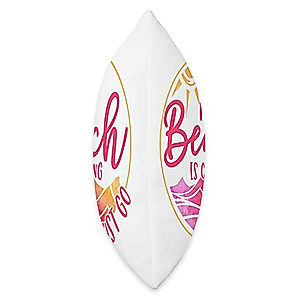 Summer Vacation Beach Is Calling Sunset The Beach is Calling and I Must Go Funny Summer Vacation Throw Pillow, 18x18, Multicolor