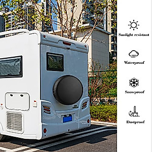 Moonet 27-29 inch Spare Tire Cover Thickening Leather Universal Fit for Jeep, Trailer, RV, SUV, Truck, Tough Tire Wheel Soft Cover (Fits Entire Wheel Size 27-29 inch)