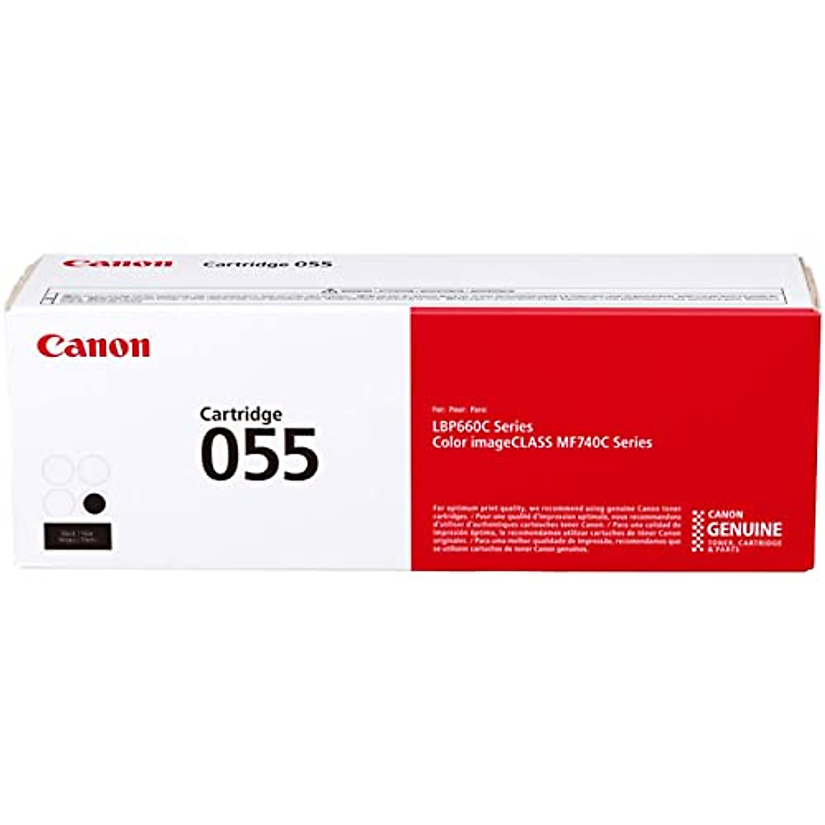 Canon CRG 055 Standard Capacity Toner Cartridge for MF743 & MF741 Printers, Bundle with Black/Cyan/Magenta/Yellow