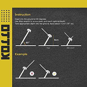 Fstop Labs 8 Pack Large 10 inch Outdoor Tent Stakes Heavy Duty Screw Style for Camping, Hiking, Ultimate Ground Stakes Ground Anchors Pegs