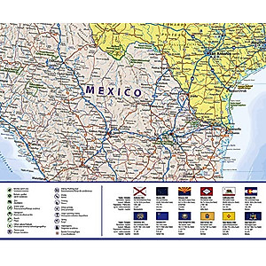 XXL USA Map Premium Poster Giant America Map with all States 55" x 39" MAPS IN MINUTESÙ (55"x39")