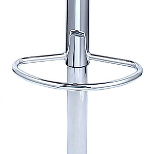 Ergonomic Design Bar stool Adjustable Hydraulic 360 Degree Swivel Stable Steel Frame Hight Density Cushion Seat Kitchen Dining Chair Pub Stool - Set of 2 White #1953