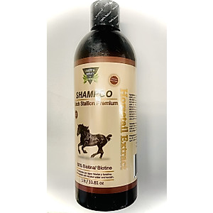Black Stallion Premium Horsetail Shampoo * New & Improved Formula *Black Stallion Premium Horsetail Shampoo1Lt 50% biotine Shampoo COLA DE CABALLO 1Lt