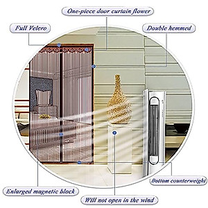 Magnetic Screen Door Mesh, Size: 35 x 87in/90 x 220cm, Apartment Backyard Balcony Decor Hands Free Garage Door Curtains Bugs Netting for Patio Pet and Kid Friendly Convenient Entry Magnetic Closure