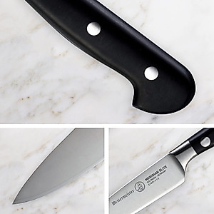 Messermeister Meridian Elite Chef & Parer Set - Includes 8" Stealth Chef's Knife & 3.5" Paring Knife - Rust Resistant & Easy to Maintain