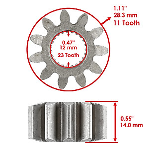 Caltric Steering Sector Plate Pinion Gear Compatible with Mtd Cub Cadet 717-1550F 7171550 7171554 Toro 1193976 1120862