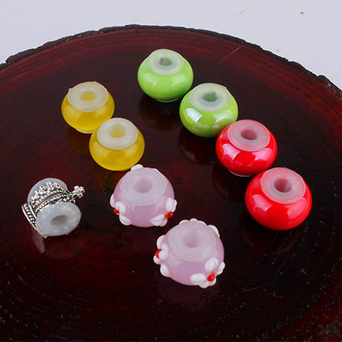 lixuesong 10 Pieces Silicone Rubber Stoppers Practical Ring Bead Spacer Durable Ring Spacer DIY Jewelry Making Accessories