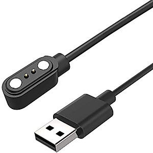 Nicempty VeryFit Smart Watch Charger USB Magnetic Smartwatch Replacement Charging Cable Cord (2 Pack)