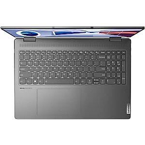 Lenovo Yoga 7i 16" Laptop, 1920 x 1200 (WUXGA) 2-in-1 Design, Touch, Intel Core i5-1335U, 8GB RAM 1TB SSD, Intel Iris Xe Graphics, Fingerprint, WiFi 6E, Backlit KB, Win11, Storm Grey, W/GaLiMu