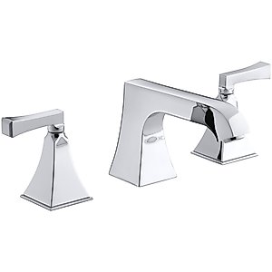 KOHLER Memoirs® Stately Deck-mount high-flow bath faucet trim with non-diverter spout and Deco lever handles, valve not included