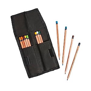 Derwent Pocket Wrap, Black, Accessories Ideal for Sketching and Drawing, Roll Up Pencil Case, Professional Quality Pencil Case, 2306221