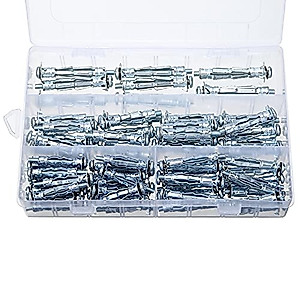 Expansion Screw, Stainless Steel Expansion Bolts, Screws, Screws,Expansion Bolts Hollow Wall Anchor Metal Setting with M4 M5 Mixed Screw Set Cavity Plasterboard Fixing Car Body Repair Tool