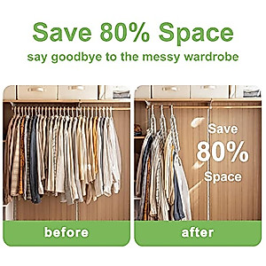Closet Organizers and Storage,5 Pack Sturdy Closet Organizer Hangers,Closet Storage,Closet Organization,Magic Space Saving Hanger with 9-Holes for Wardrobe Clothes,Shirts,Pants,Dresses