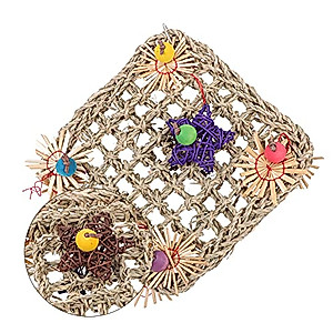 PATKAW Bird Toys Bird Toys Bird Toys Parrot Toys of 2 Bird Climbing Net Bird Rope Ladder Toy Parrot Rope Hammock Bird Swing Net Mesh: Straw Braid Bird Toys Parrot Toys Parrot Toys Animal Toys