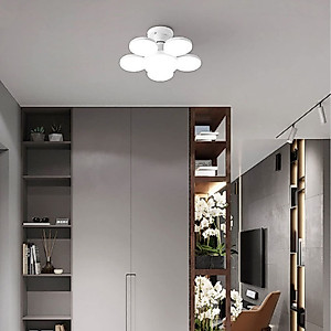 yaogohua LED Garage Ceiling Light, 50W 6500K White Lighting E27 E26 Base 8000LM, Adjustable Deformable Light for Warehouse Balcony Corridor 85‑265V