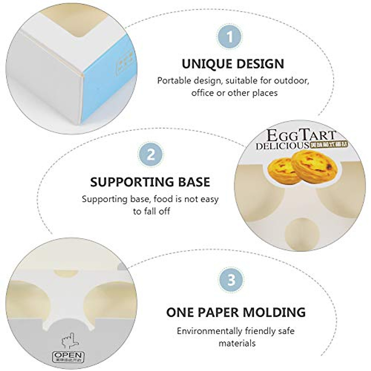 BESTOYARD 25pcs Egg Tart Window Boxes Cupcake Boxes with Inserts Macaron Display Container Chocolate Mini Cookies Packaging Boxes for Baking Muffin Carriers with Clear Window 4 Grid