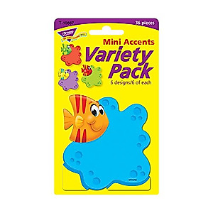 TREND ENTERPRISES, INC. Sea Buddies School Fish Mini Accents Variety Pack, 36 ct