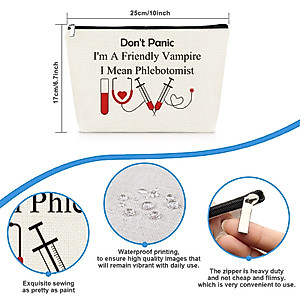 Funny Nurses Makeup Bag Gift Phlebotomist Gifts Phlebotomy Technician Phlebotomist Nurse Gifts Cosmetic Bag Pouch for Women Nurses Day Birthday Gift for Technician Hematologist Medical Technologist